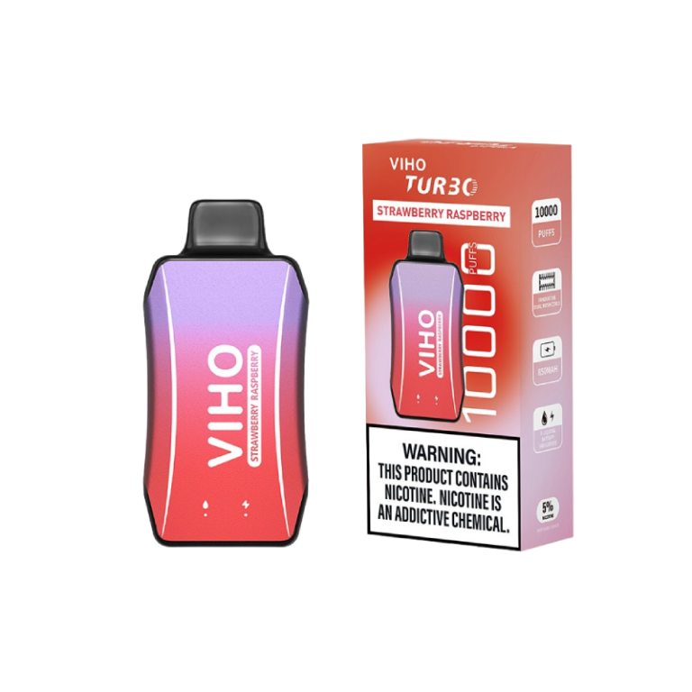 VIHO TURBO 10000 PUFF - Strawberry Raspberry - Big Apple Trading