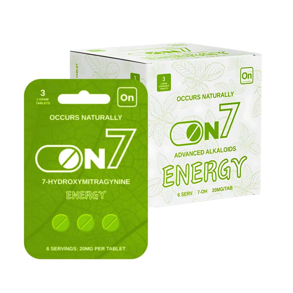 ON7 7-HYDROXY MITRA GYNINE KRATOM TABLET ENERGY 3CT PACK -BOX OF 10 ...