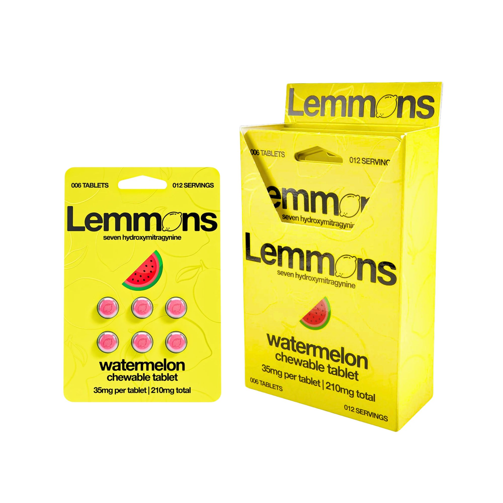 EXODUS LEMMONS 7-HYDROXY TABLET WATERMELON 210MG (35MG EACH TAB) 6CT PK ...